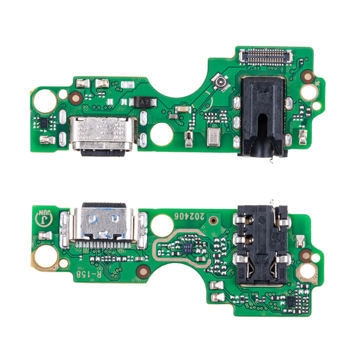 Шлейф для Itel S24 плата на системный разъем/разъем гарнитуры/микрофон