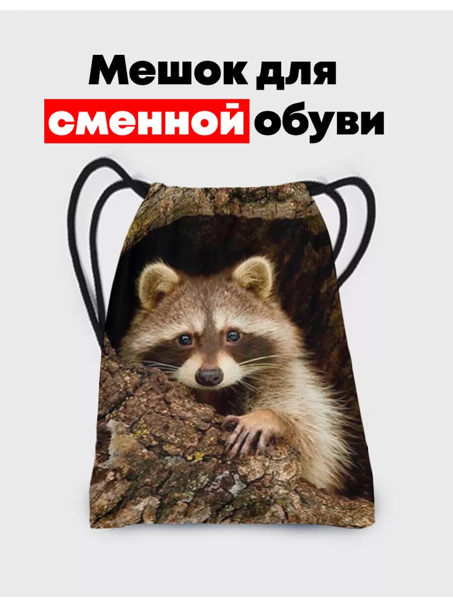 Мешок - сумка для обуви Енот