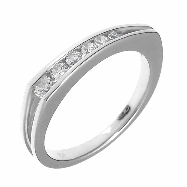 Кольцо тонкое, серебро, 925 проба, родирование, фианит