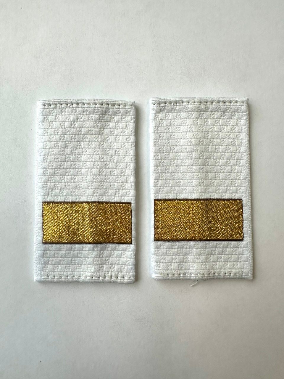 Фальш погоны Полиции нового образца Белые звание Старший Сержант 9х5 см