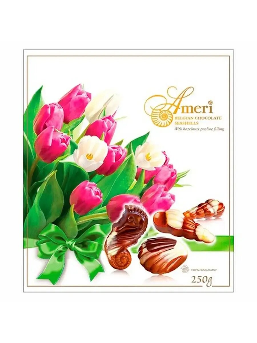 Ameri Морские Ракушки с Цветами шоколадные конфеты 250 г