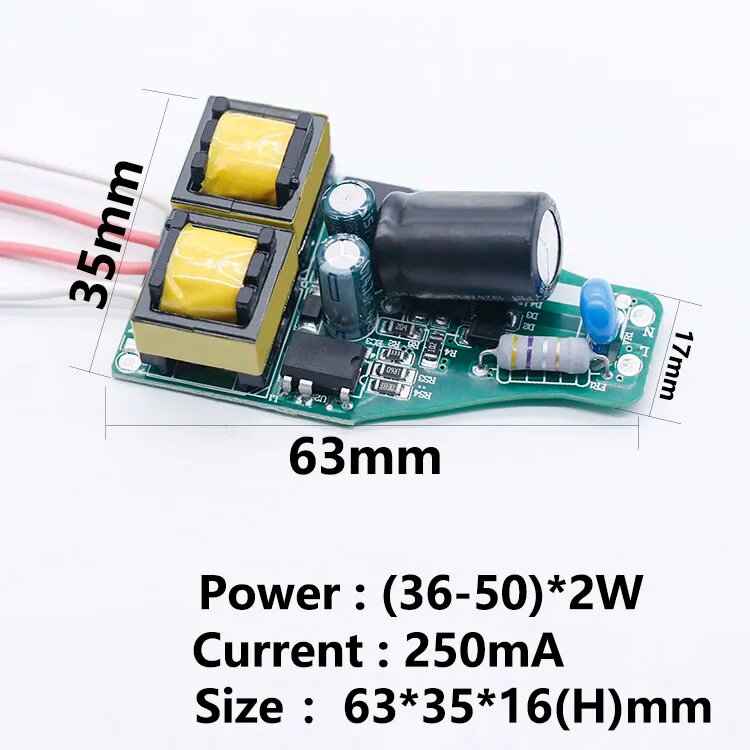 Трансформатор освещения warm and happy 36-50Вт DC120-160В 250mA