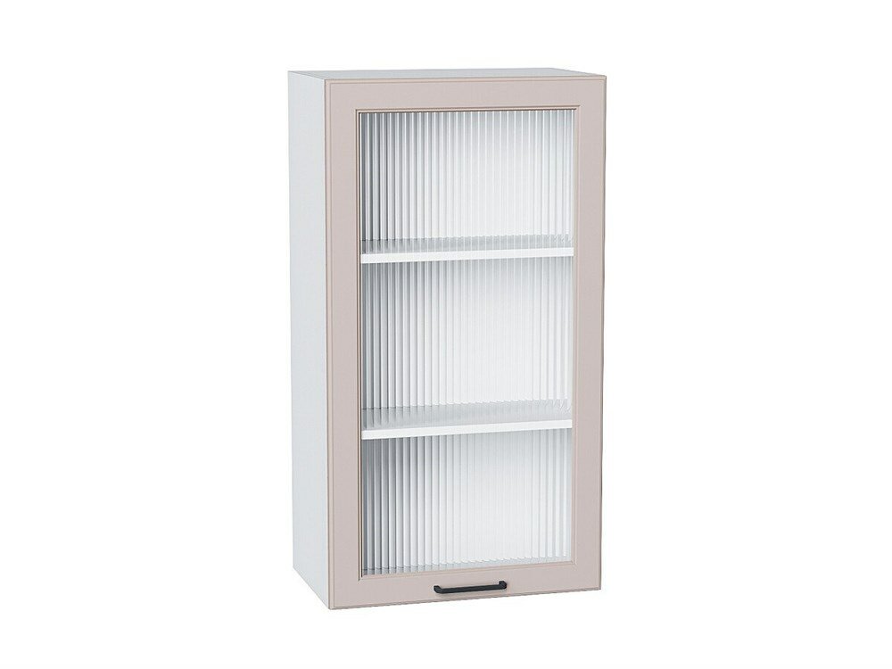 VVT Шкаф верхний с 1-ой остекленной дверцей Барселона Белый, Кашемир, 920, 500