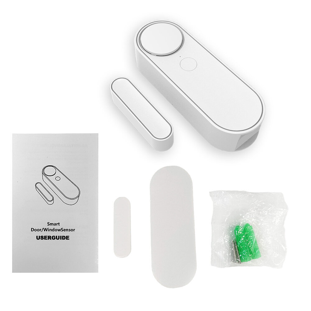1 Пакет мини-дверной дверной сигнал тревоги Home Security Ty App 2.4g Wi-Fi беспроводной магнитный датчик против кража. Звук легко установить для домашней гаражной квартиры.