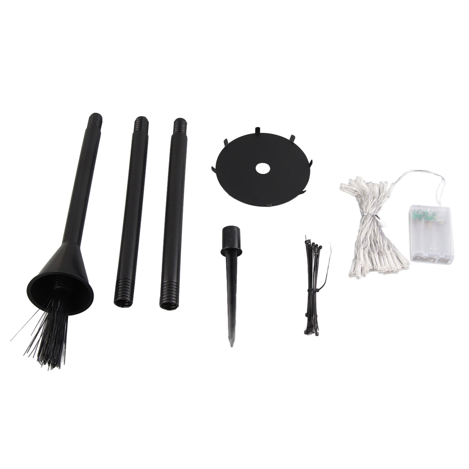 Halloween Witch Broomstick Pathway Markers Lawn Light Lighted Decor for Patio Walkway Yard