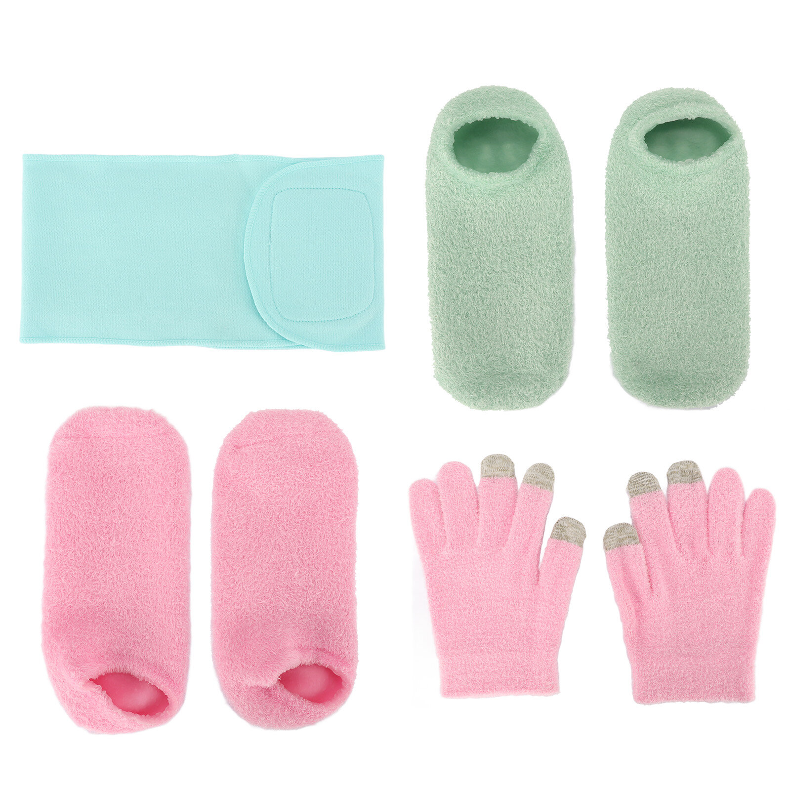 7 шт. увлажняющих перчаток для рук и носков, многоразовый гель для удаления трещин на коже, перчатки и носки для пяток