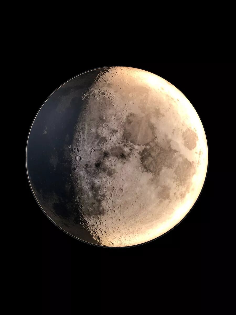 Светильник настенный Молодая луна 3К 100 см с пультом