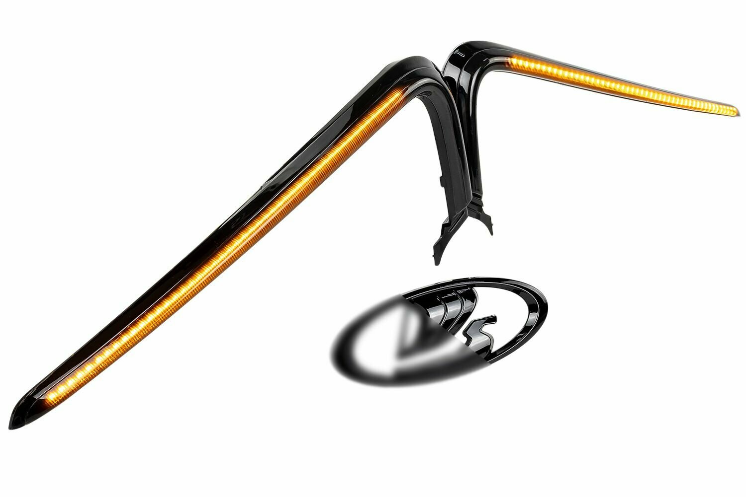 Антихром комплект передка (LED иксы и шильдик) для Лада Веста, Веста SW 2015-2021 годов