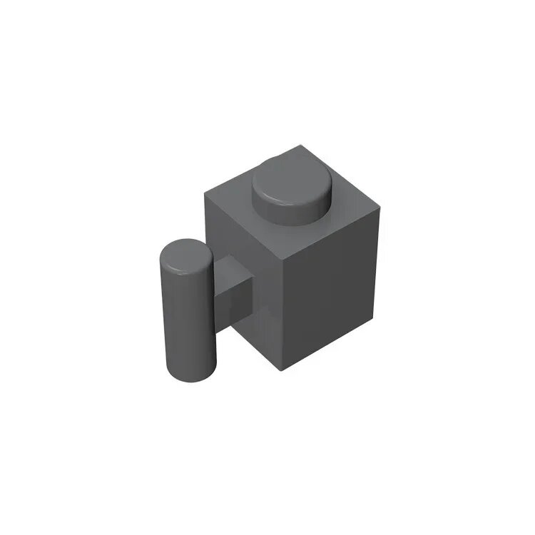 Gobricks BRICK 1X1 с рукояткой, черный (072)