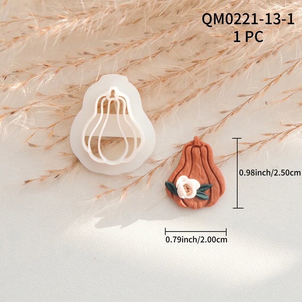 Серия Хэллоуина, четыре стиля, тыква, полимерная глина, серьги, глиняная форма, серьги «сделай сам», ювелирные изделия, брошь, подарок ручной работы, инструменты для резки