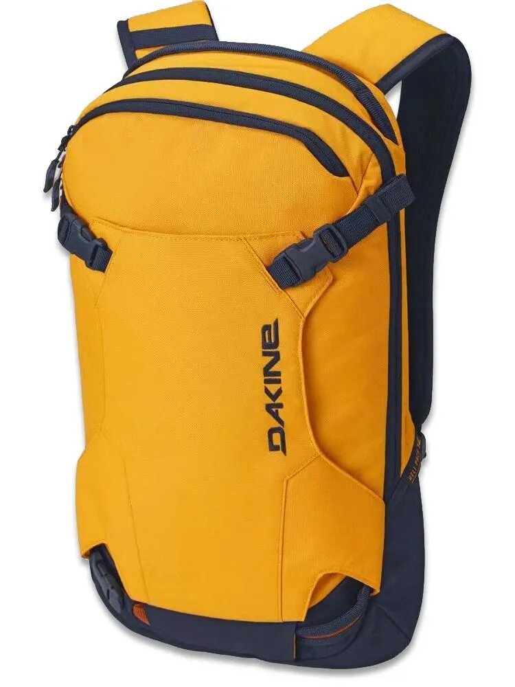 Dakine Heli Pack 12L желтый горнолыжный сноубордический рюкзак для коротких скитуров и катания на курорте.