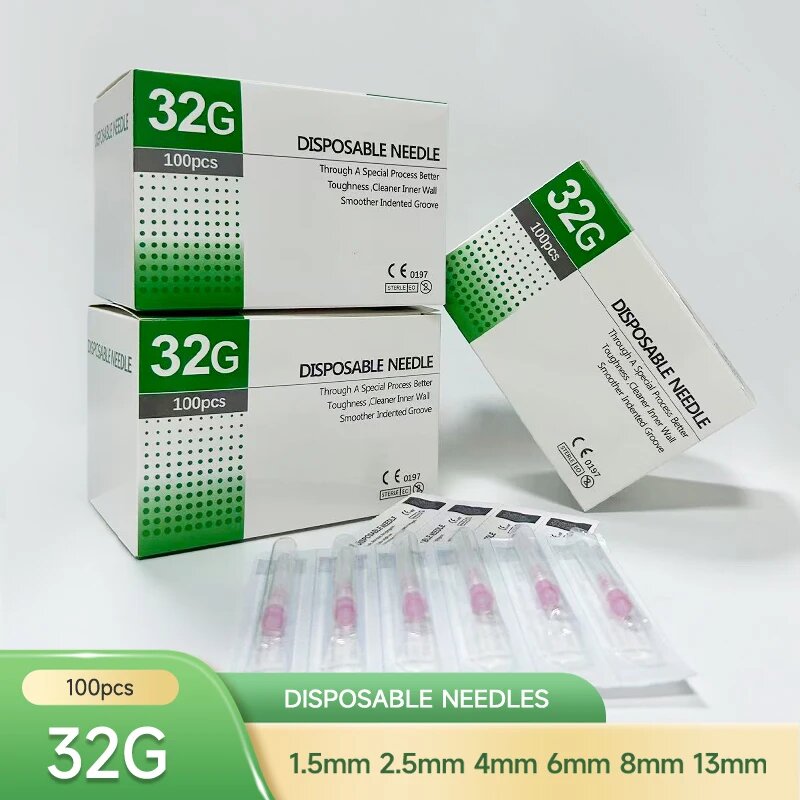Набор игл для татуажа 32G 32G 2.5MM 100pcs