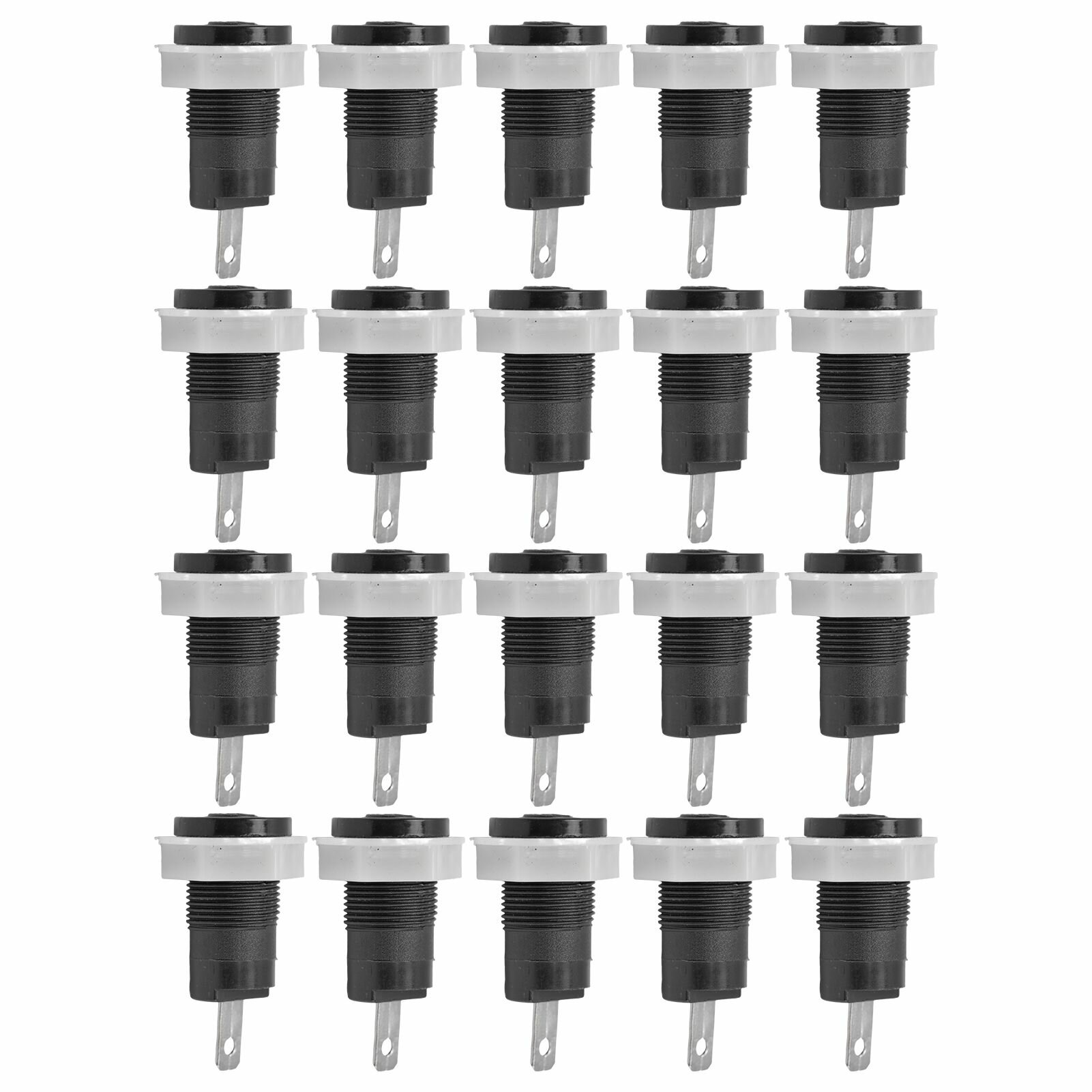 Медная клемма с разъемом типа "банан" диаметром 4 мм, тип защитной обратной сварки, 32А 1 кВ, черная, 20 штук, клемма заземления