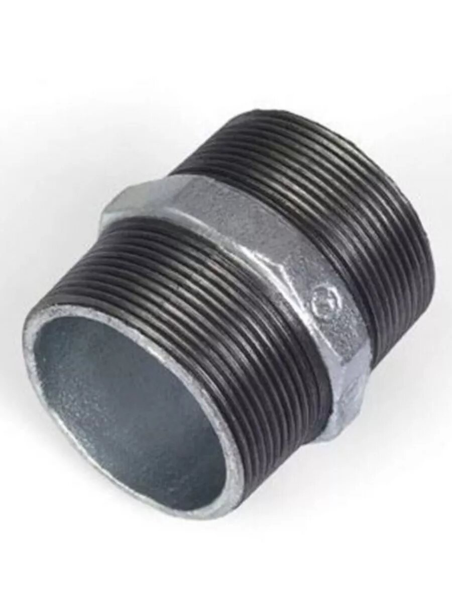 Ниппель чугунный с наружной резьбой 1" оцинкованный AV ENGINEERING (AVEС490000001)