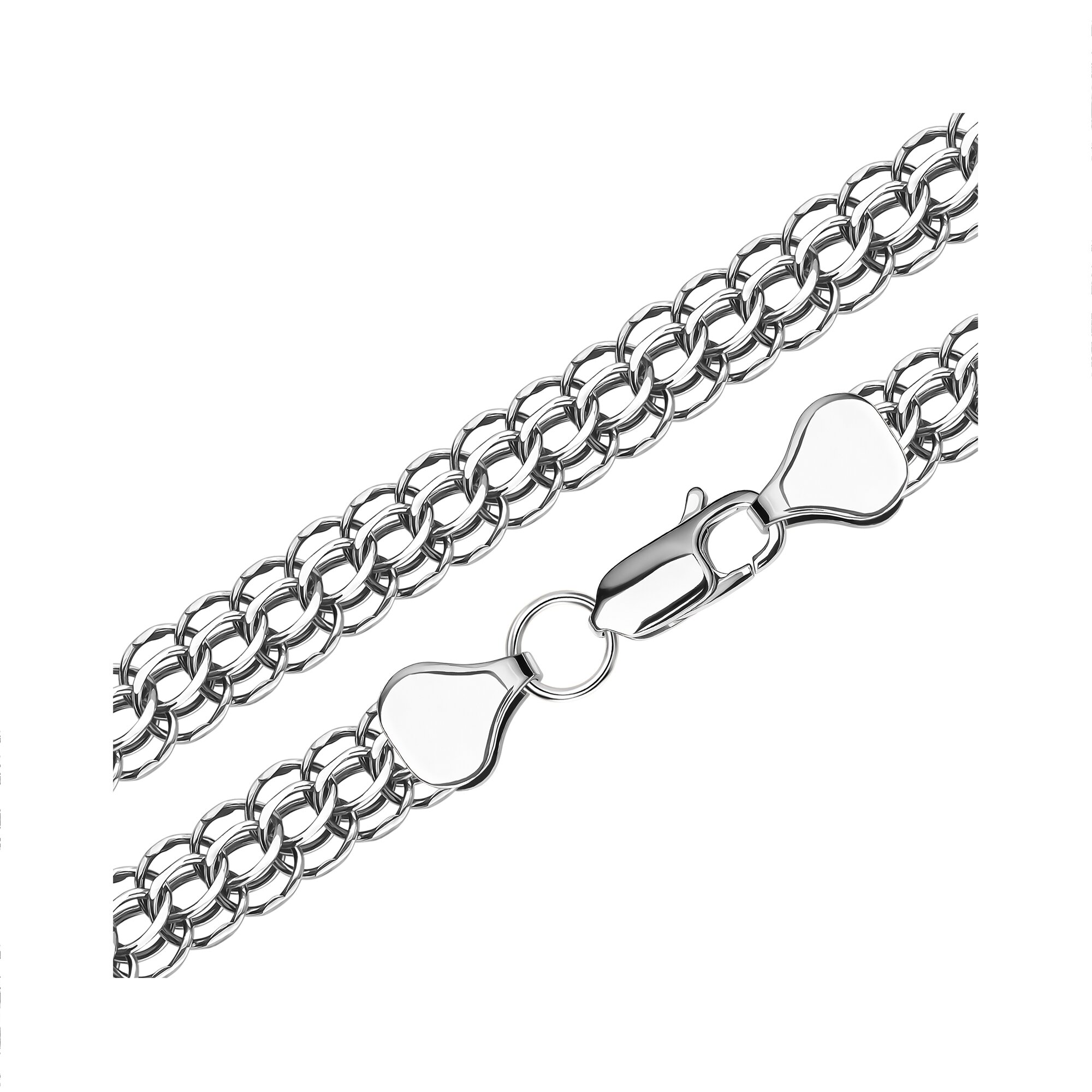 Браслет-цепочка, серебро, 925 проба, родирование