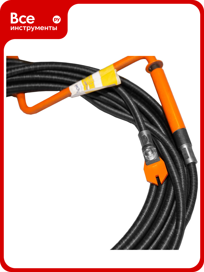 Профессиональный сантехнический трос Компания Ярстрой с насадкой пробойник, со стальным сердечником, диаметр 16 мм, длина 10 метров д16-10-п