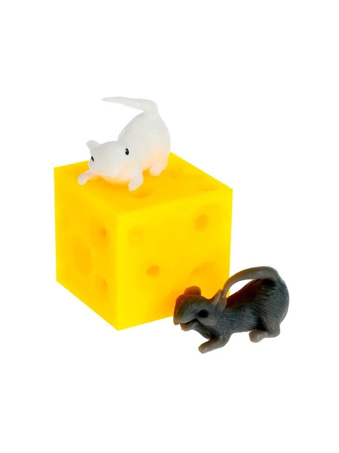 Игрушка антистресс Мышки в сыре 5*5*7 см для детей от 3 лет 5424975
