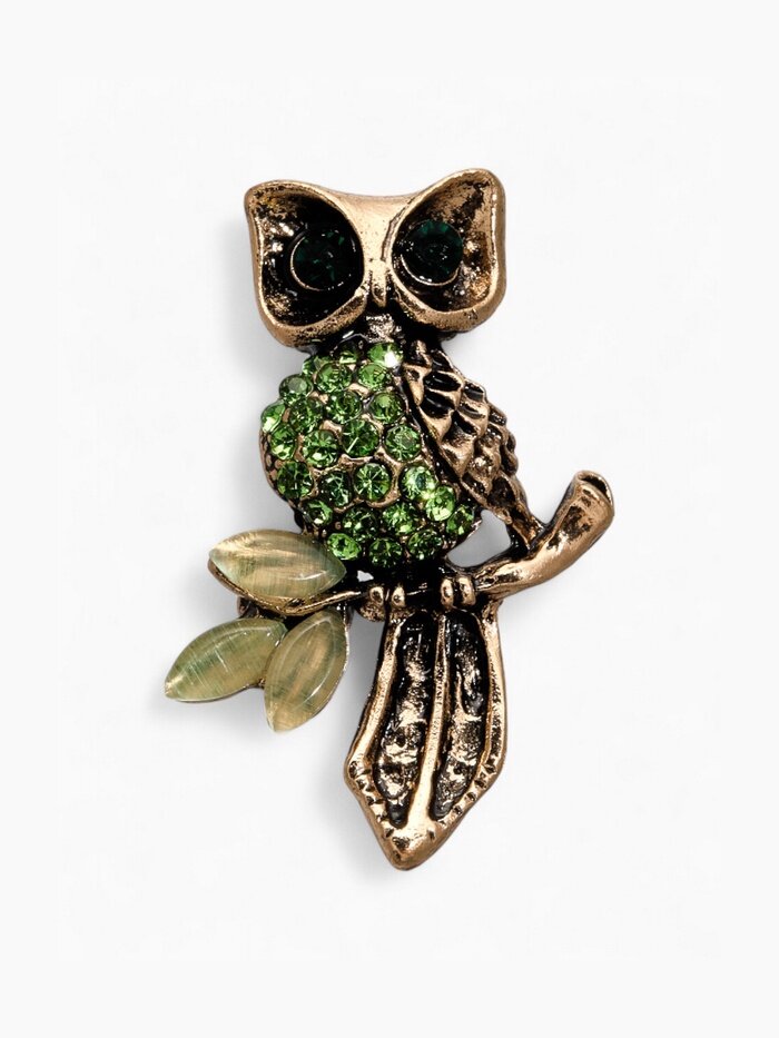 Брошь, искусственный камень, стразы