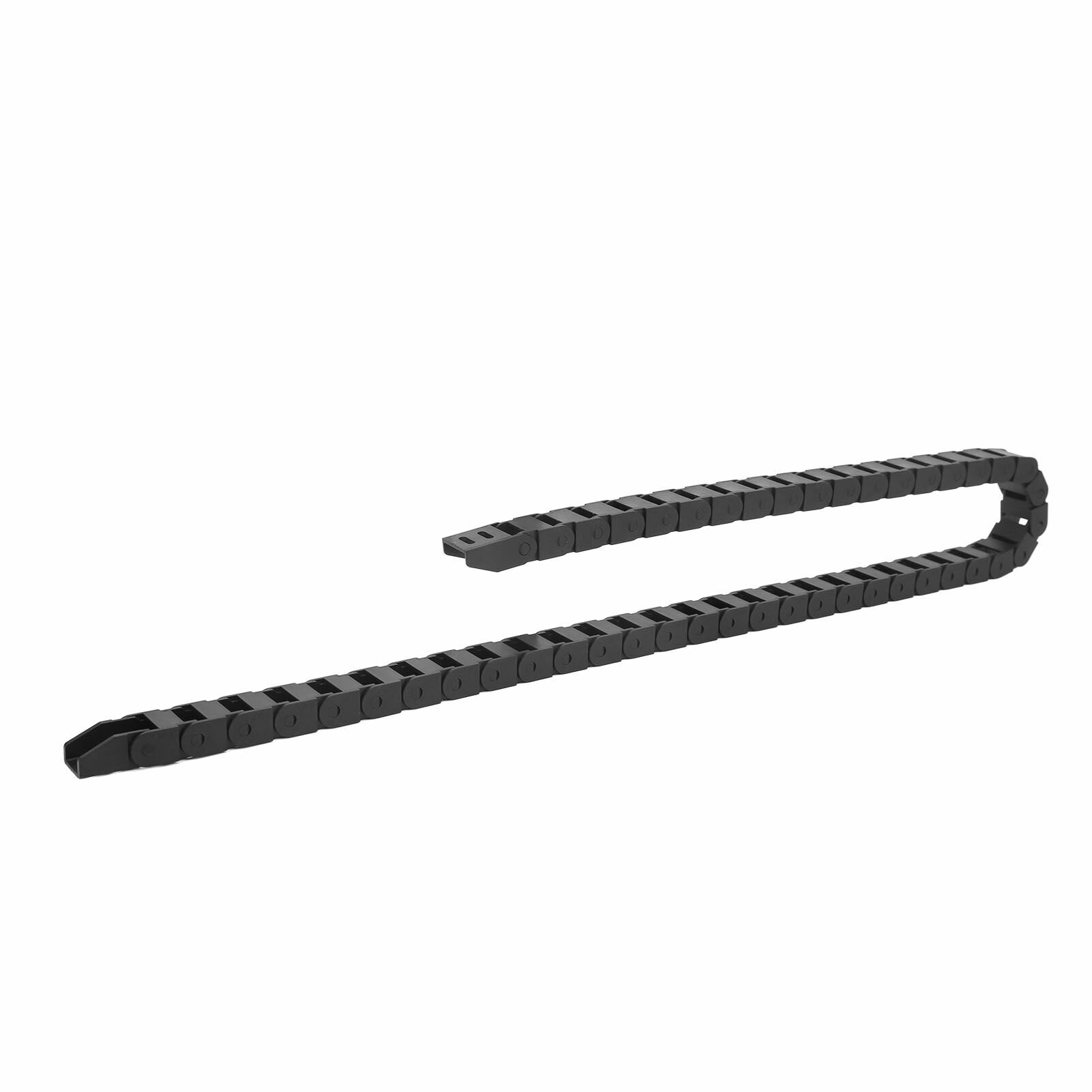 Черная нейлоновая кабельная цепь с концевым разъемом, проволочная цепь для станка с ЧПУ длиной 1 метр