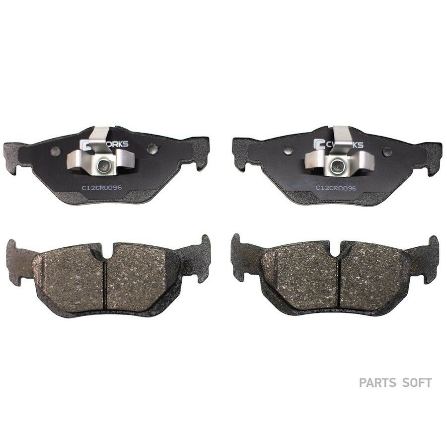 CWORKS Тормозные колодки задние, Low Metallic
