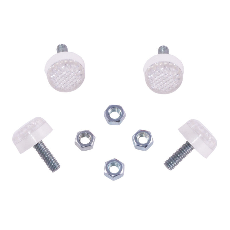 Крепеж номерного знака (винт) с катафотом белым (к-т 4 шт) DOLLEX арт. KNV02