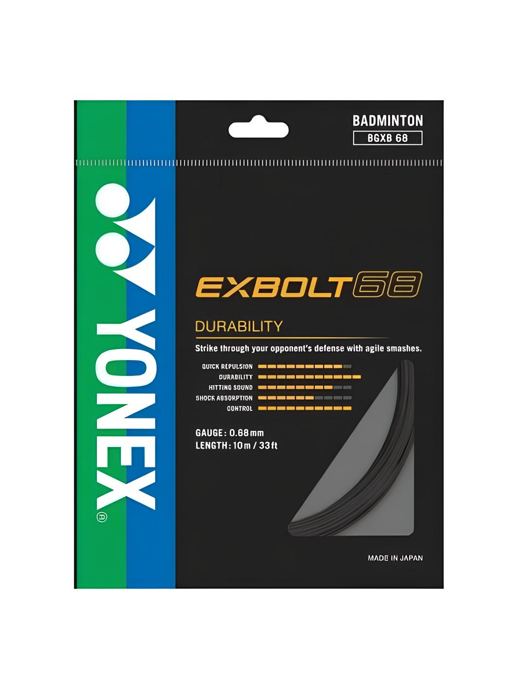 Струна для бадминтона Yonex Exbolt 68 (10м.) Черная