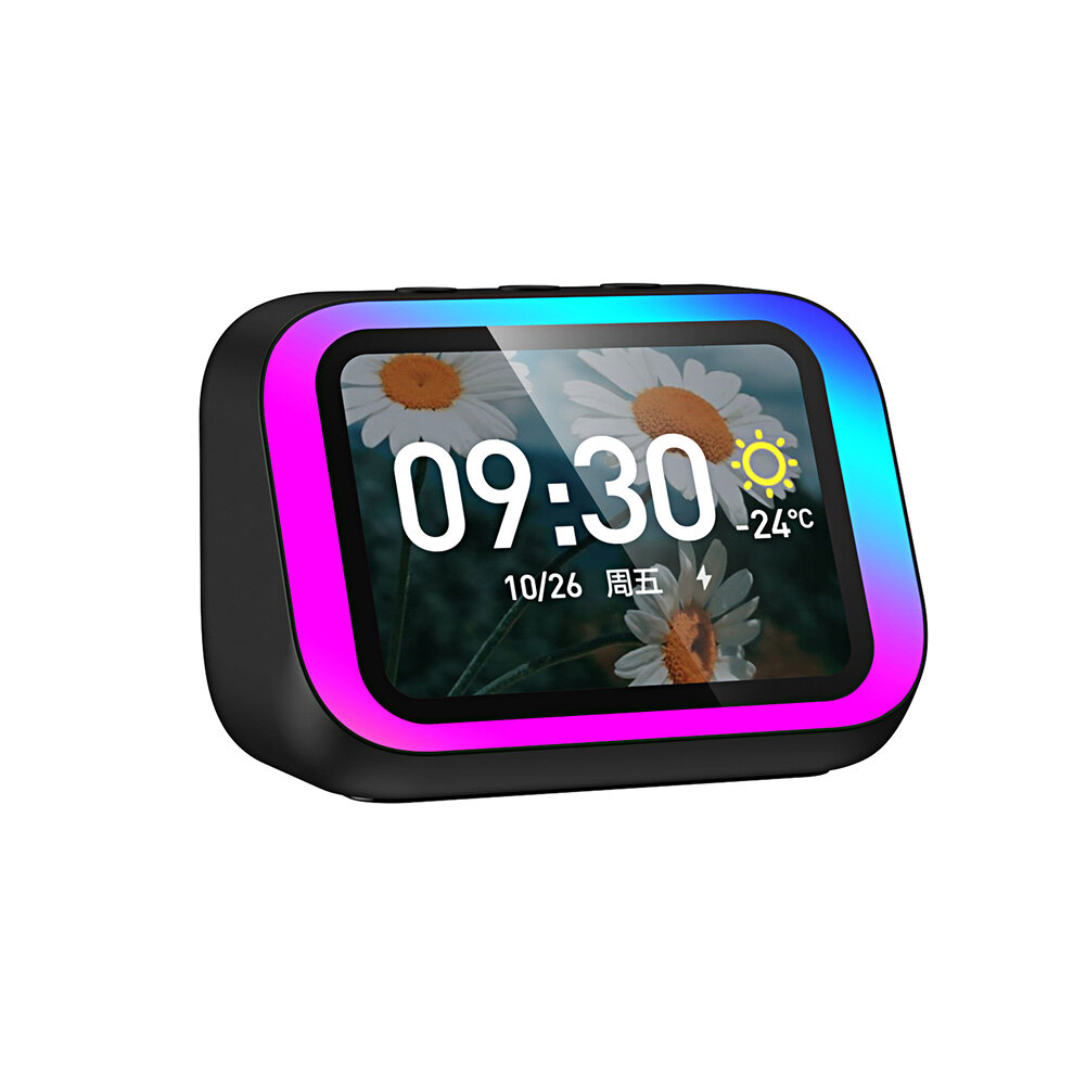 Умный Bluetooth-динамик с большим экраном, термометром, часами и настольной колонкой