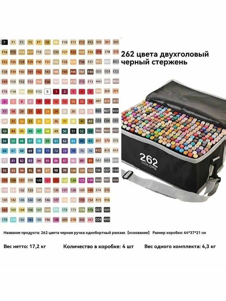 Набор маркеров Спиртовой, толщина: 1 мм, 262 шт.