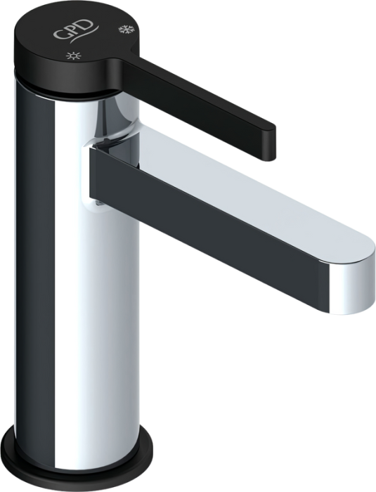 Смеситель для раковины GPD Gildo MLB165-K-S хром черный