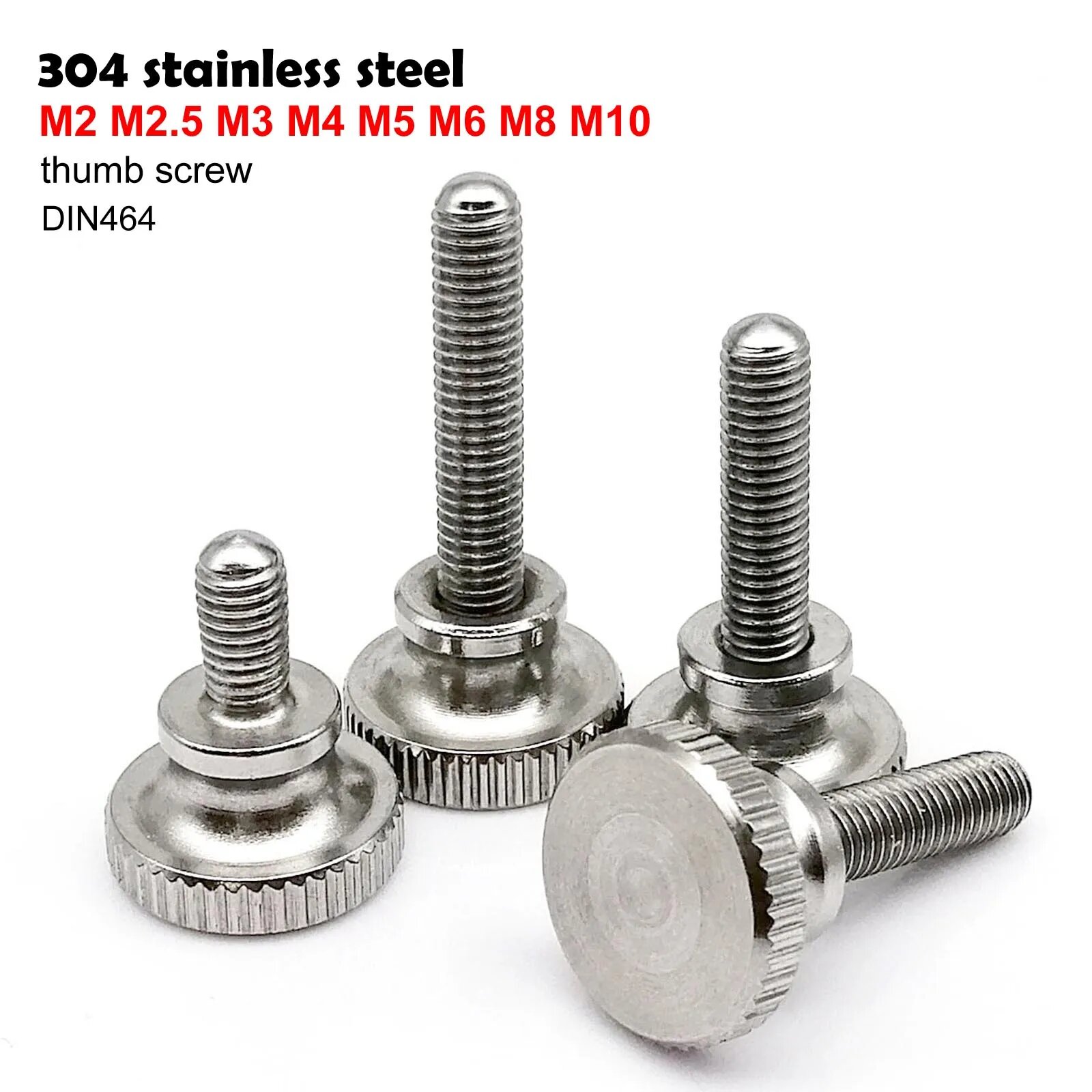 Нержавеющие винты HZYUEGOU DIN464 М2-М10 2pcs M2.5, 8mm