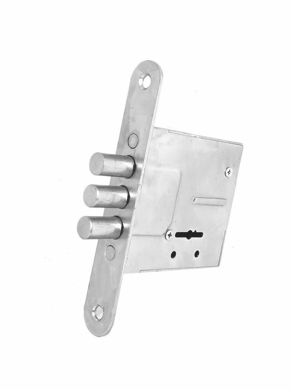 Замок врезной Абсолют, ЗВ8-4А/3, БП-00013506, без ручки, цилиндровый, хром