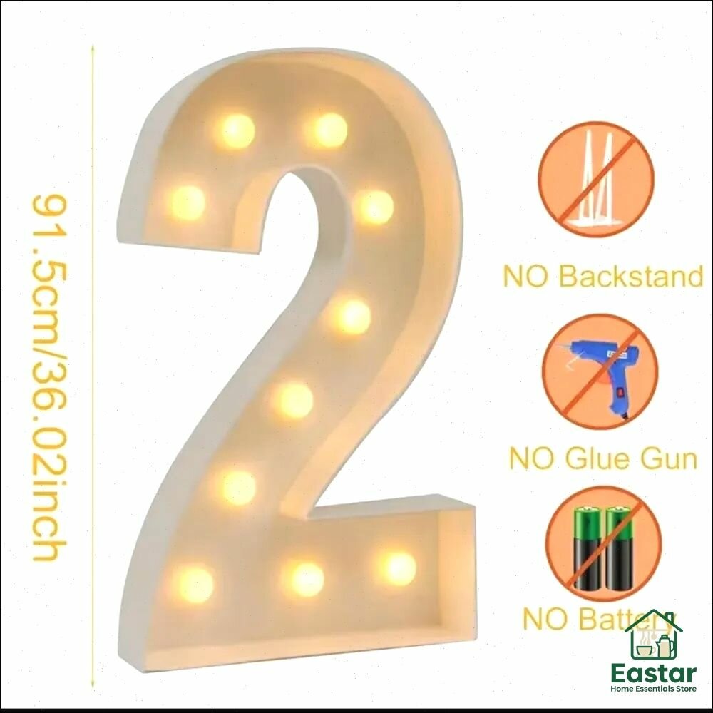 Гигантская светодиодная гирлянда для помещений, 91,5 см, 1 шт.