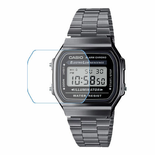 Скрин Мобайл защитный экран для часов Casio A168WEGG-1AEF из нано стекло 9H