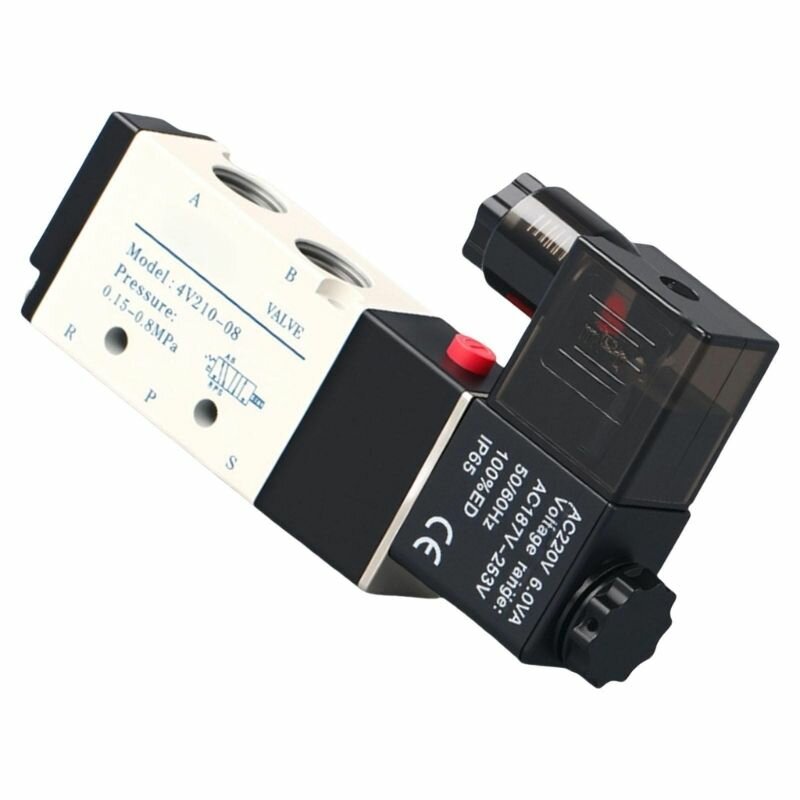 Пневматический реверсивный клапан, воздушный клапан цилиндра, регулирующий клапан-4V210-8 AC220V