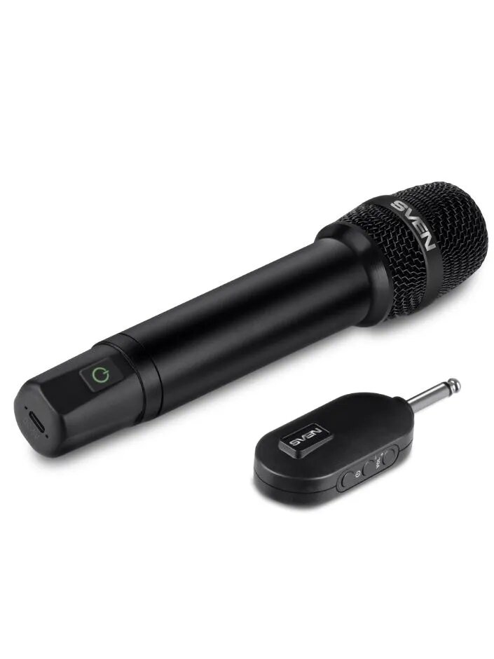 Микрофон беспроводной Sven MK-740 SV-022532 черный (2.4GHz, 180mAh)