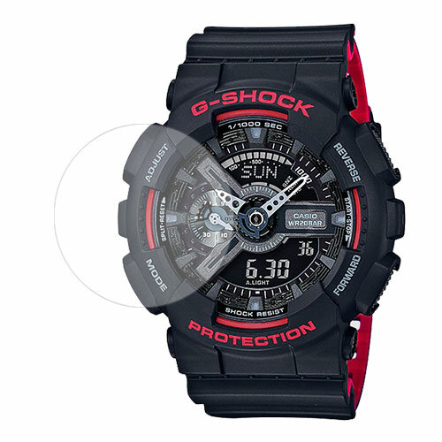 Скрин Мобайл защитный экран для часов Casio GA-110HR-1A из гидрогелевая плёнка прозрачная