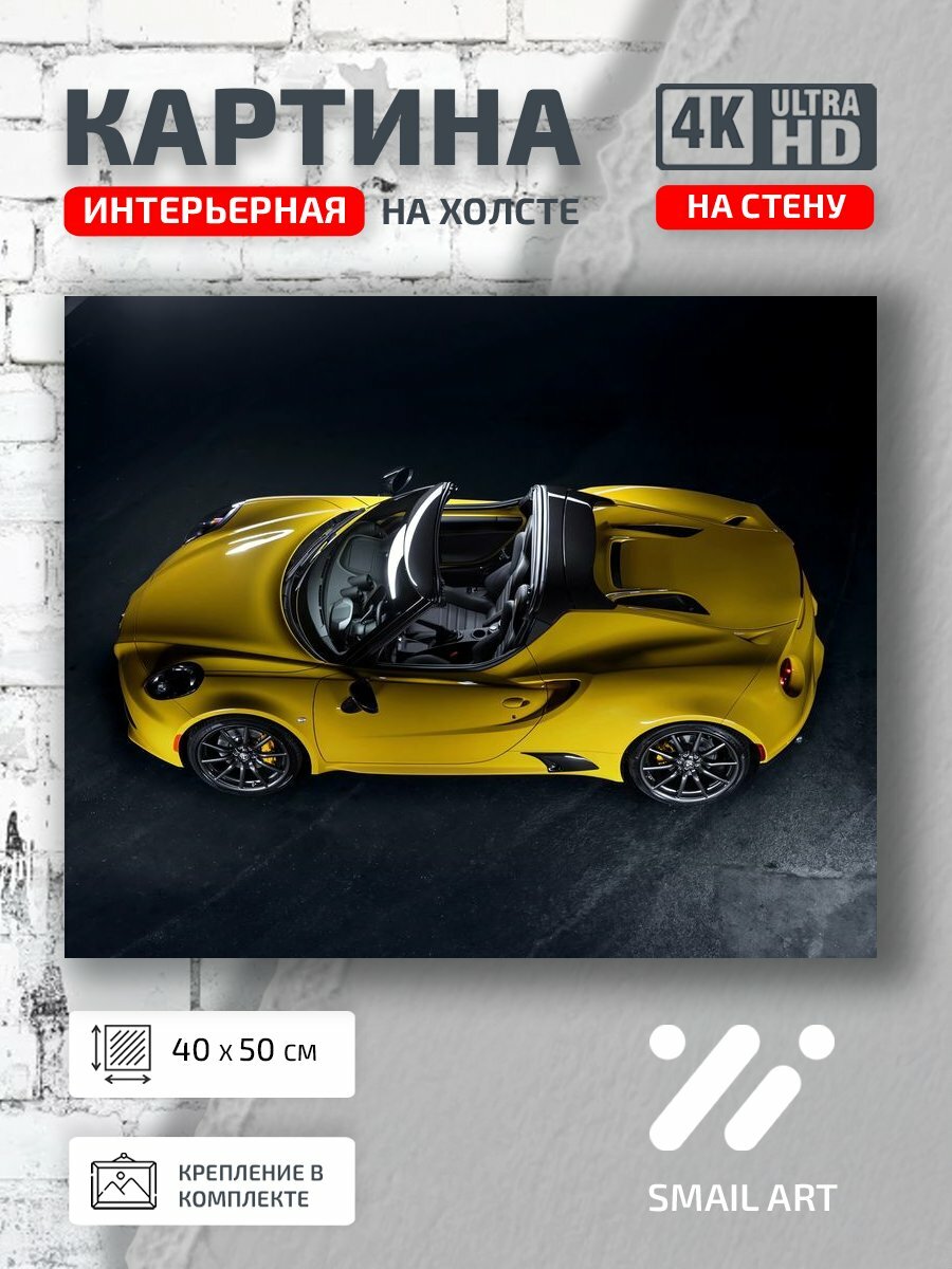 Картина на холсте интерьерная 40 на 50 на стену Автомобиль Car для студии авто дизайн декор