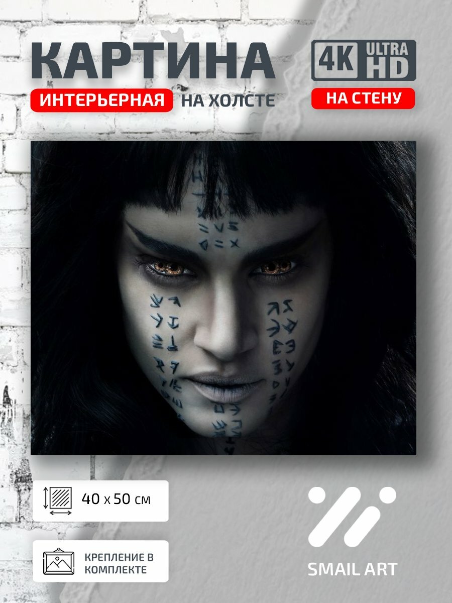 Картина на холсте интерьерная 40 на 50 на стену Зрачки Portrait для салона красоты портрет