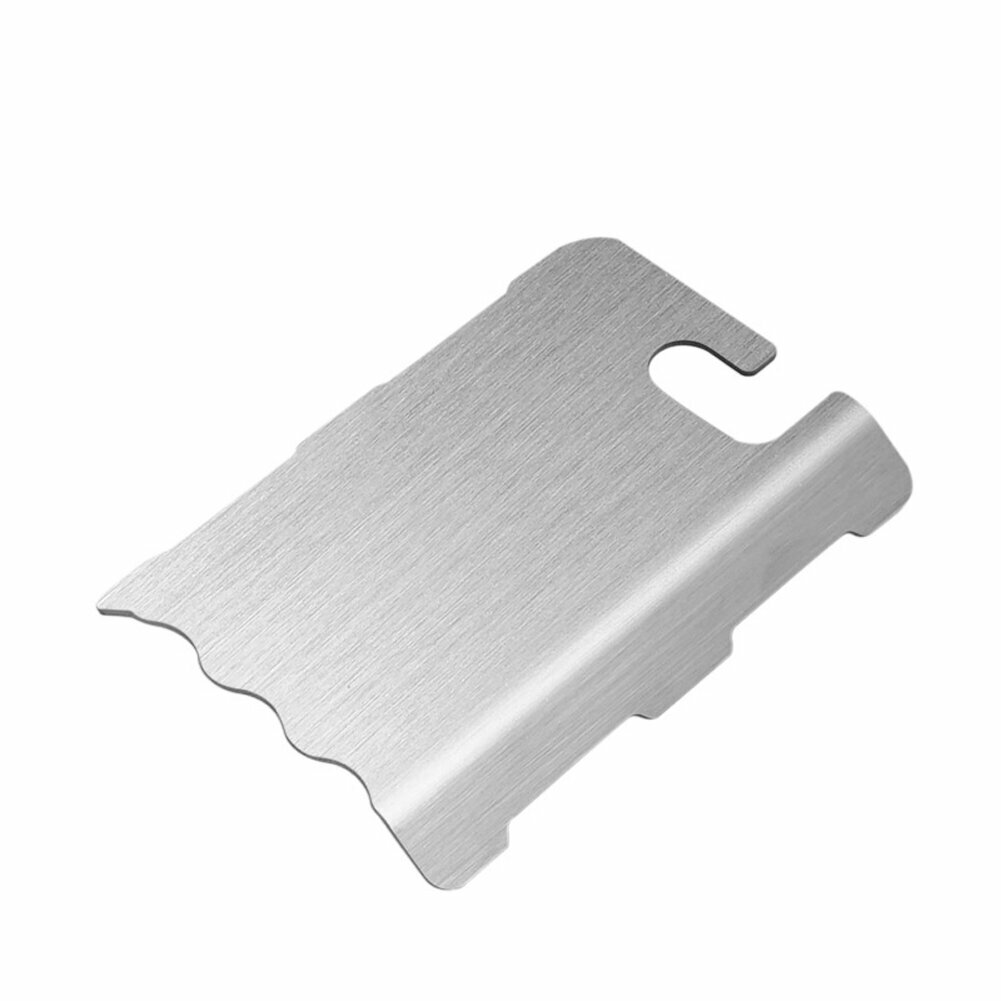 Доска для утепления тепла ковша для походного плита из нержавеющей стали портативная для открытом воздухе, защита от тепла, аксессуары для горелок JCB, размер 110*80*12мм, вес 98г, толщина 1.5мм, упаковка 110*80*20мм, вес упаковки 100г, количество 1шт