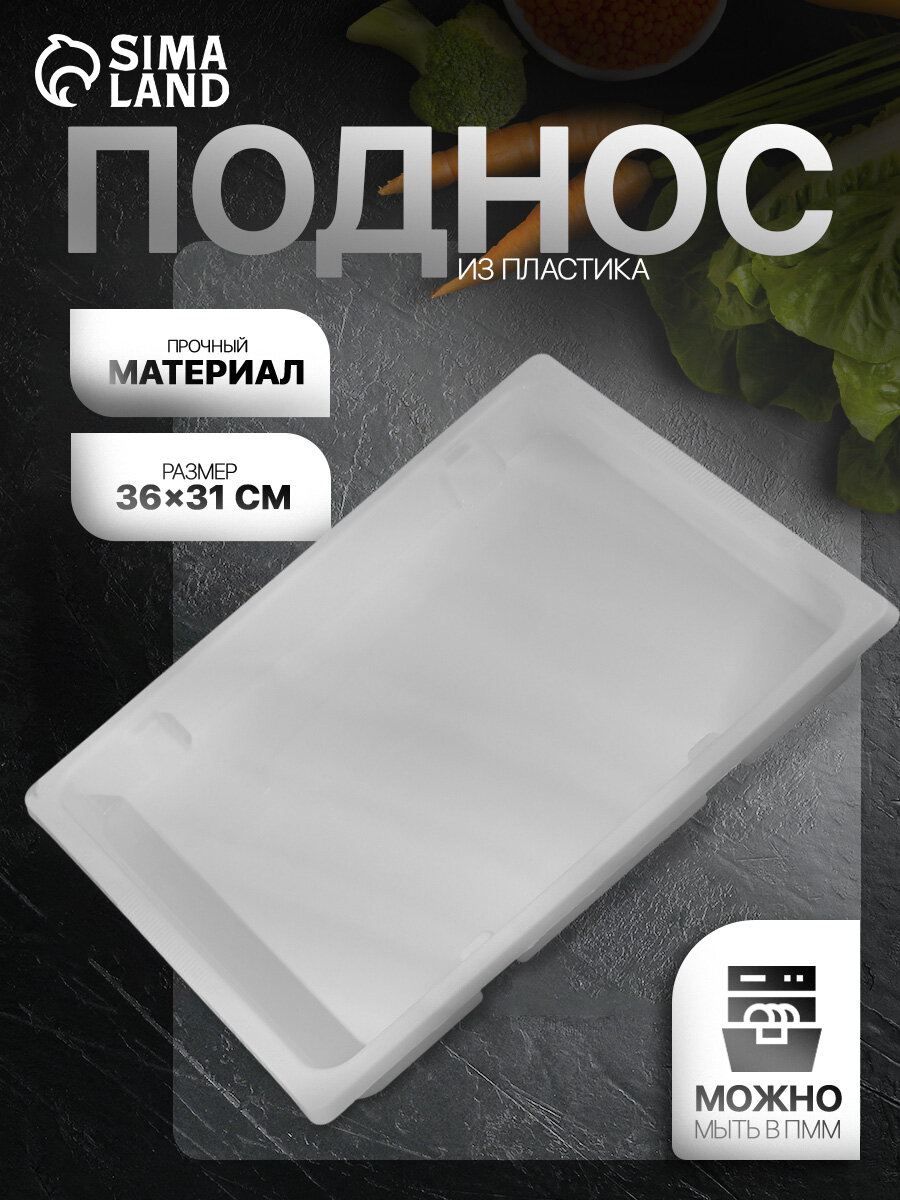 Поднос для заморозки Альтернатива, пластик, 36×31×3.5 см, цвет белый