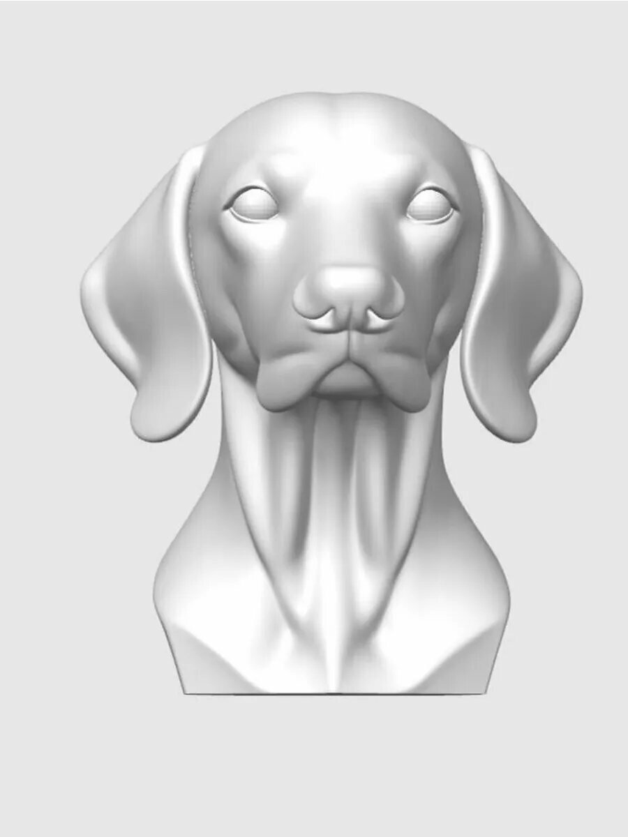 Статуэтка собаки-Визсла (10см, белый матовый)-Верный друг