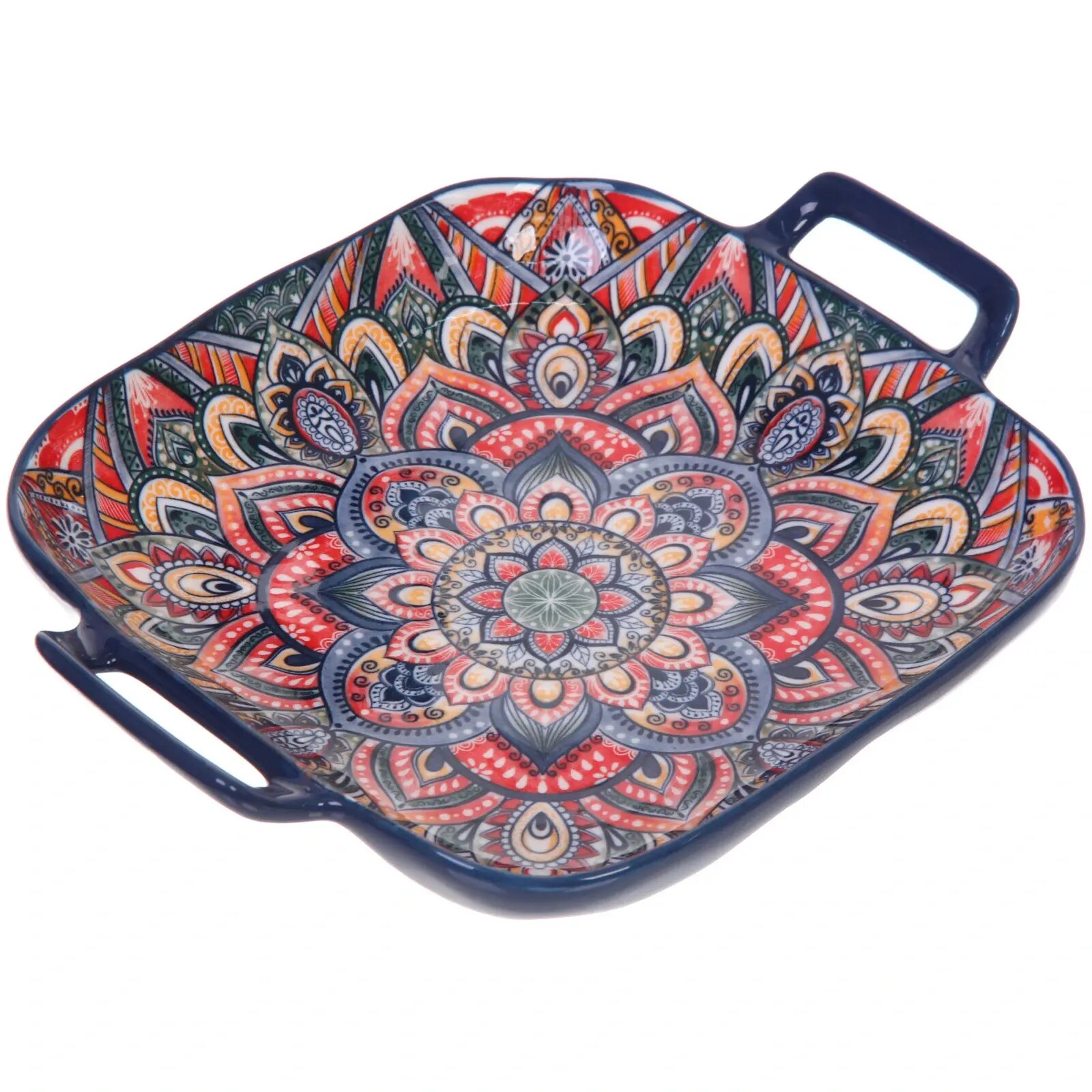 Форма керамическая для запекания «Марракеш», синяя, 22,5х18,5х5 см, удобная