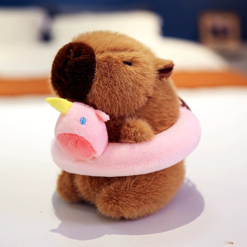 Милый плюшевый кулон-игрушка в виде капибары, подвеска для сумки, мягкая игрушка-капибара, маленькая кукла, брелок для