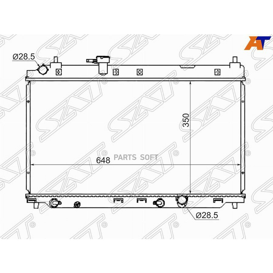 Радиатор Honda City 02-08 / Fit Aria 02-09 от официального дистрибьютора, SAT, артикул HD00014