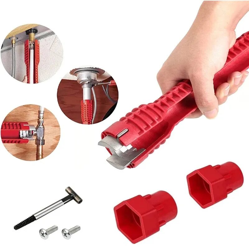 Ключ для установки смесителя и раковины 8-в-1, сантехнический инструмент