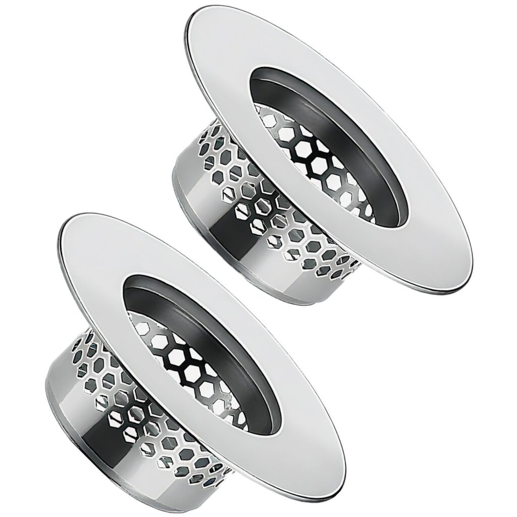 Сливная Крышка Раковины для Ванной Комнаты из Нержавеющей стали С Тонкой Сеткой Для Улавливания Волос Предотвращает Засорение Простая Установка Чаши Для Ванны