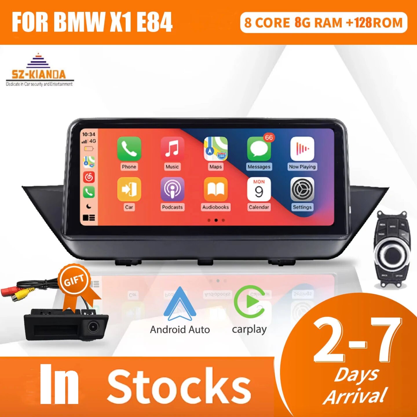 Заводская цена 10,25 "HD беспроводной Carplay Android 15 авто радио GPS экран NoScreen 8Core8G128G