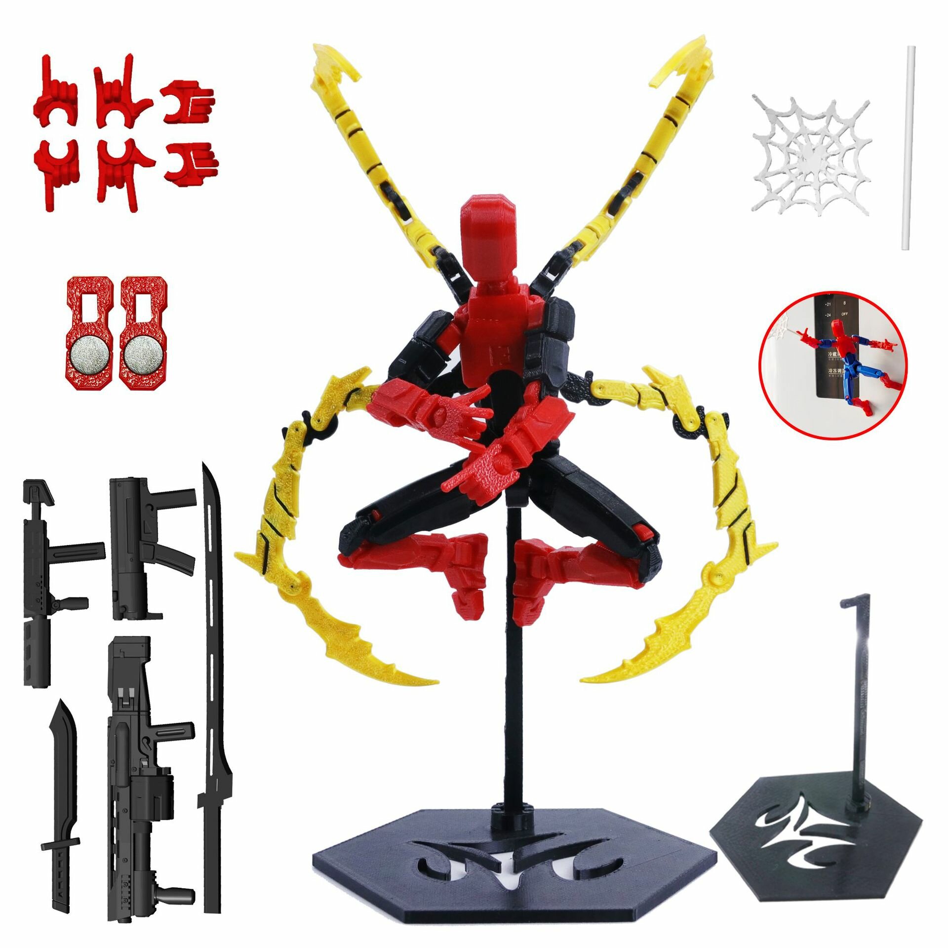 Манекен 13 Lucky Фигура 13 Суставов Подвижная 3D Печатная Игрушка Фигура Человека-Паука DIY Модель для Снятия Стресса