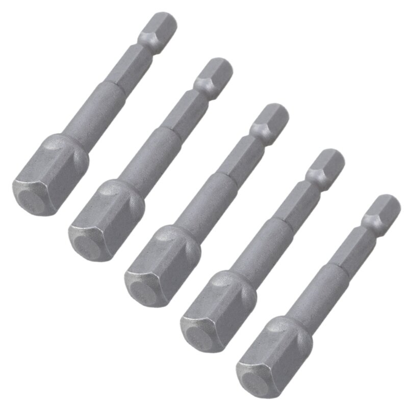 5шт Торцевой Ключ Адаптер на 1/4 дюйма Квадратный Шестигранный Адаптер на 1/4 дюйма Торцевой Ключ Набор Гаек Удлинитель Соединения