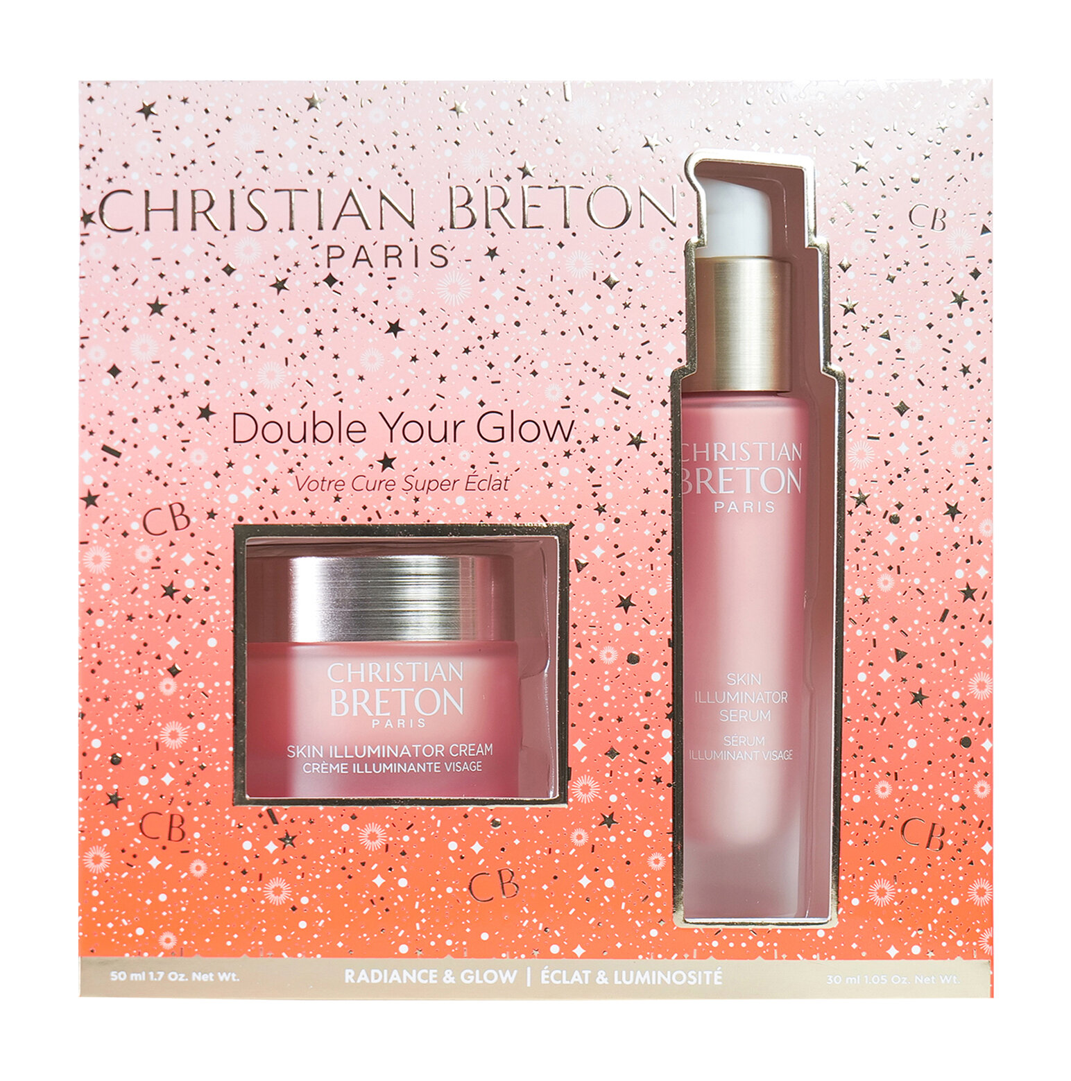 Набор для лица CHRISTIAN BRETON Double Your Glow для выравнивания тона (2 элемента)